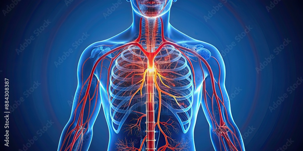 Anatomical of human aorta and blood circulation, anatomy ...