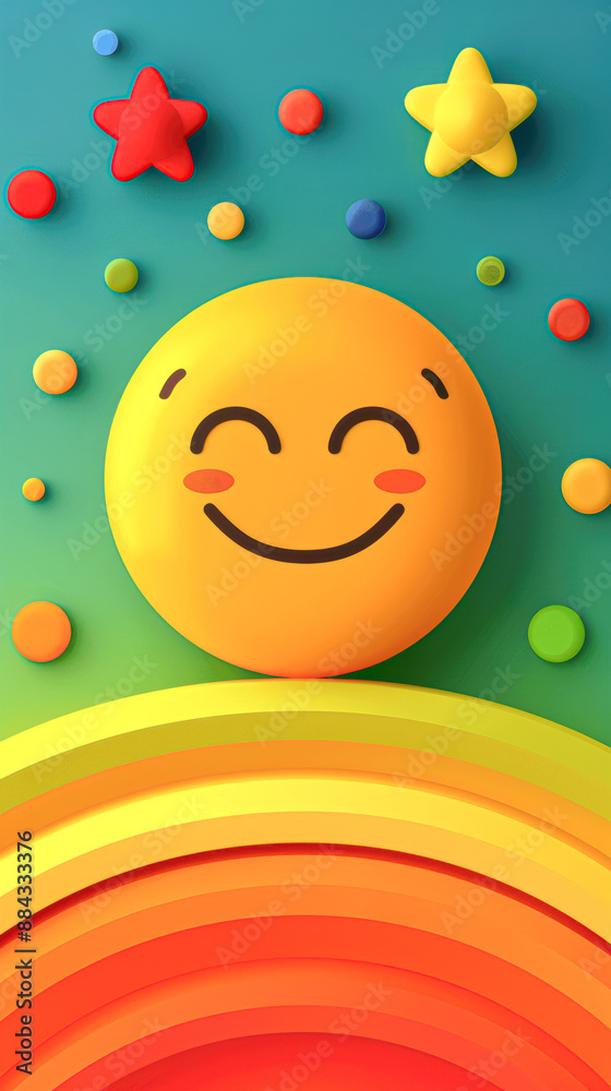 Emoticon with a rating scale, highlighting client satisfaction and ...