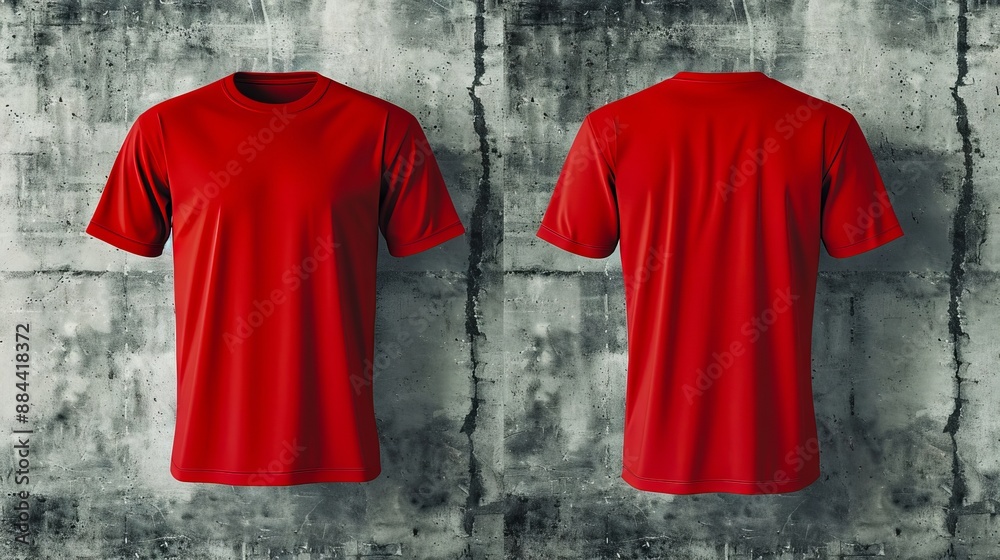 Red t-shirt mockup psd. Stock Illustration | Adobe Stock