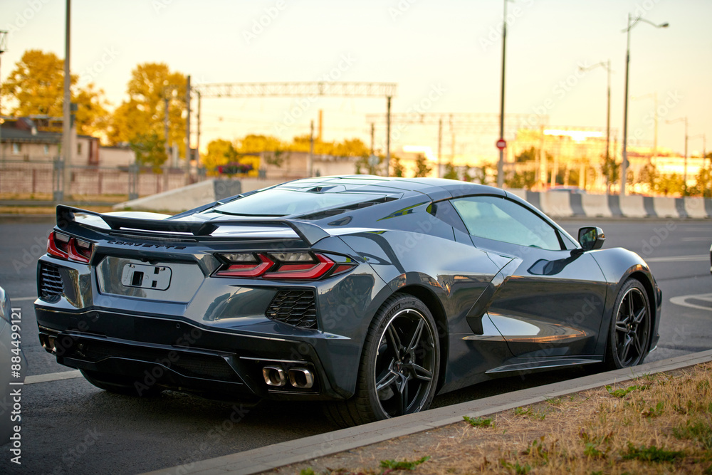 Minsk, Belarus. Jul 10, 2023. Chevrolet Corvette Stingray parked at ...