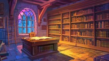 An Old Library In A Medieval Castle Free Stock Photo - Public Domain ...