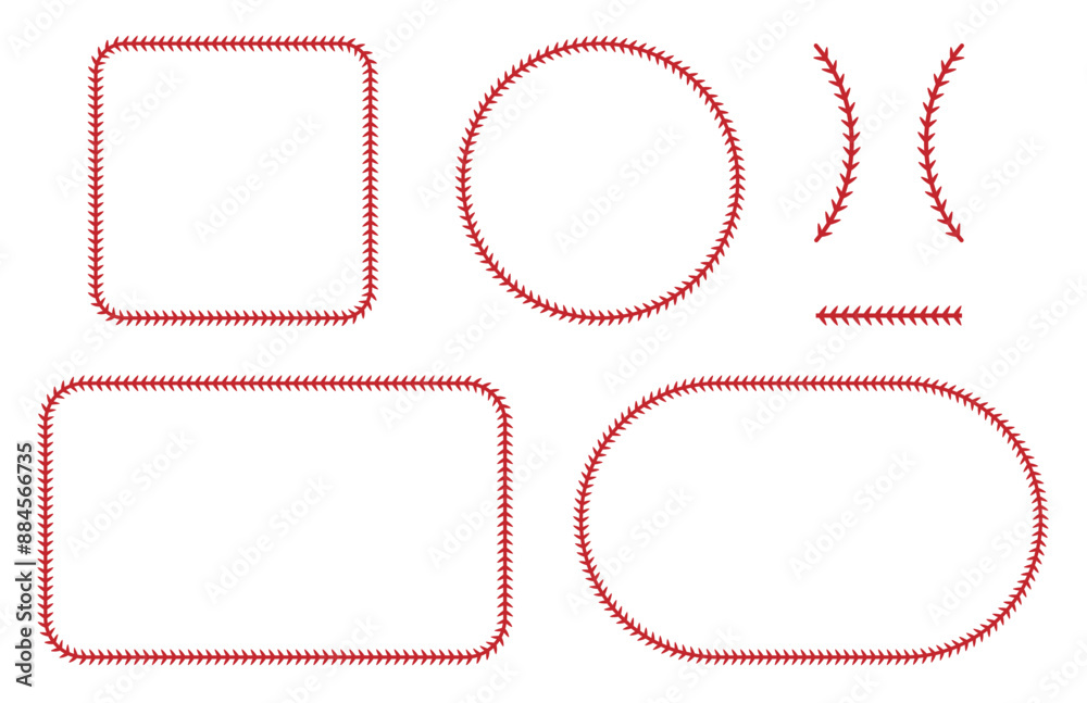 Baseball or Softball Stitch Sports Frame Border Template Clipart ...