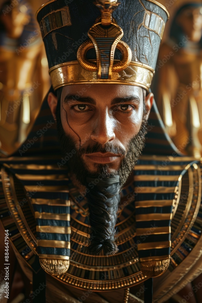 Regal legacy: egyptian pharaoh portrait, majestic essence of ancient ...