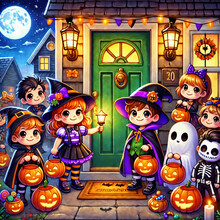 Children Trick Or Treaters Free Stock Photo - Public Domain Pictures