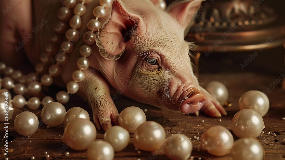 Pearls and pigs: A visual representation of precious items being given ...