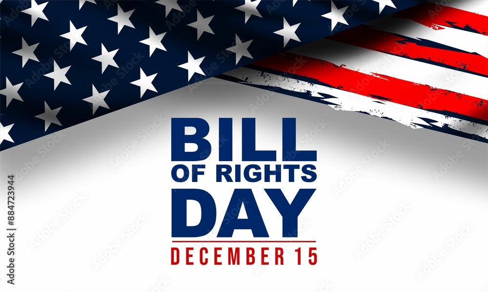 Bill of Rights Day Vector Background, a commemoration of the ...