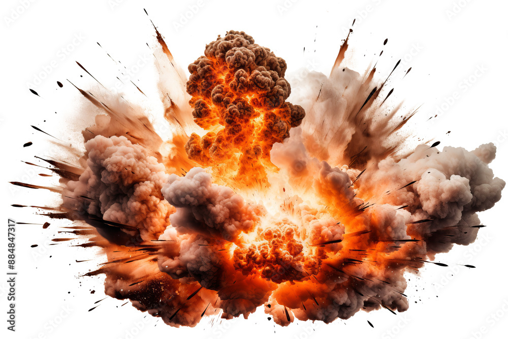 Stock-Foto „Dramatic Explosion Border Isolated on PNG Transparent ...