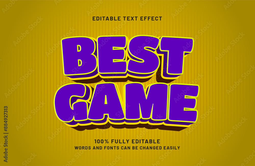 best game editable text effect in game and kids text style の Stock ベクター ...