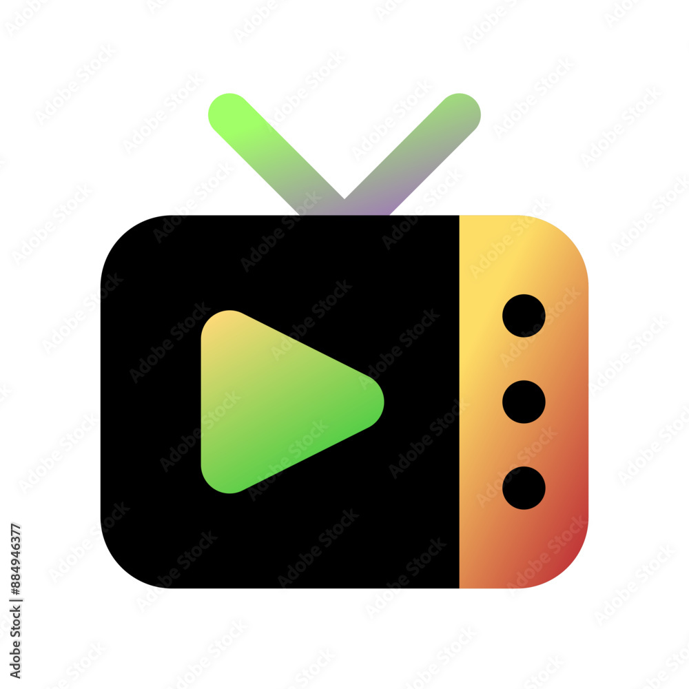 Editable tv show, tv program vector icon. Movie, cinema, entertainment ...