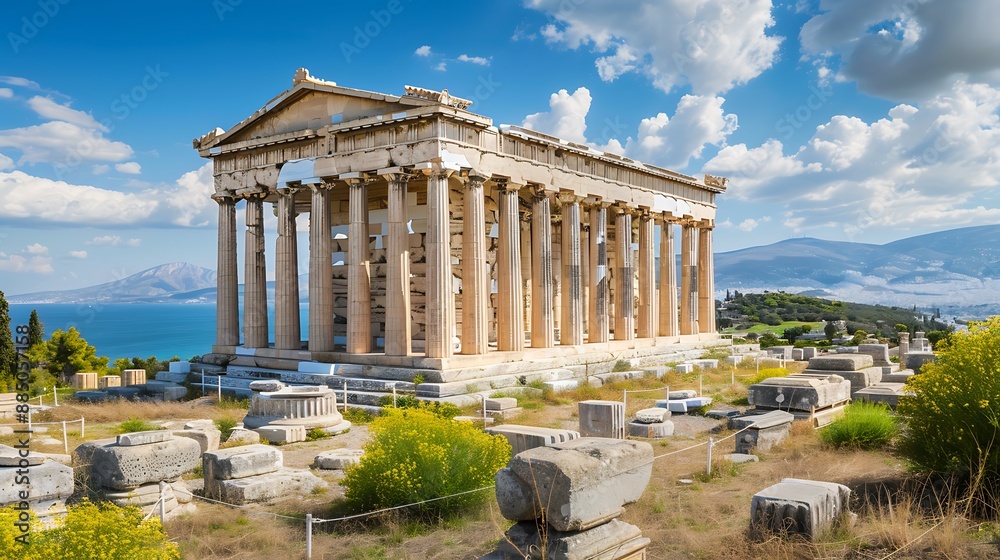 Visual guide the architecture of ancient Greek temples illustrating Doric Ionic and Corinthian ...
