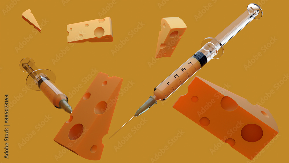 This 3D rendering of the science of food modification depicts the ...