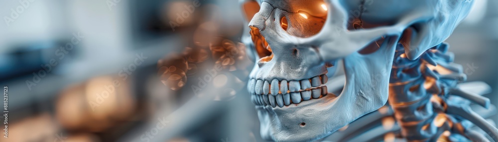 Detailed Anatomical Imaging of Human Skull and Bones 3D Rendering of ...