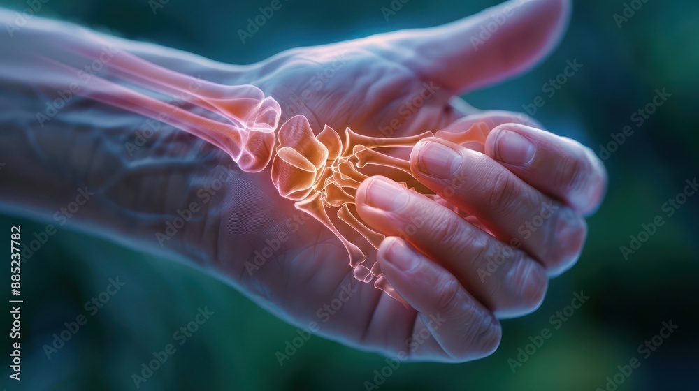 Human Hand X-ray Image, Anatomy, Bones, Wrist, Forearm, Carpal ...