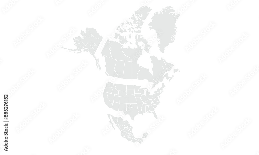 America map illustration,isolated on white background for website ...