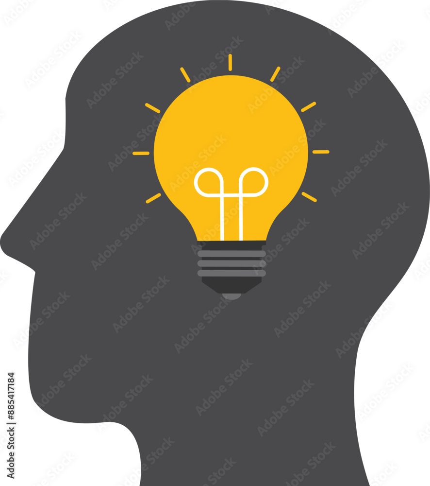 Businesswoman stood in the middle of two thoughts. Comparison between ...