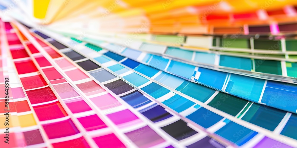 Ilustración de Stock Color guide close up. Assortment of colors for ...