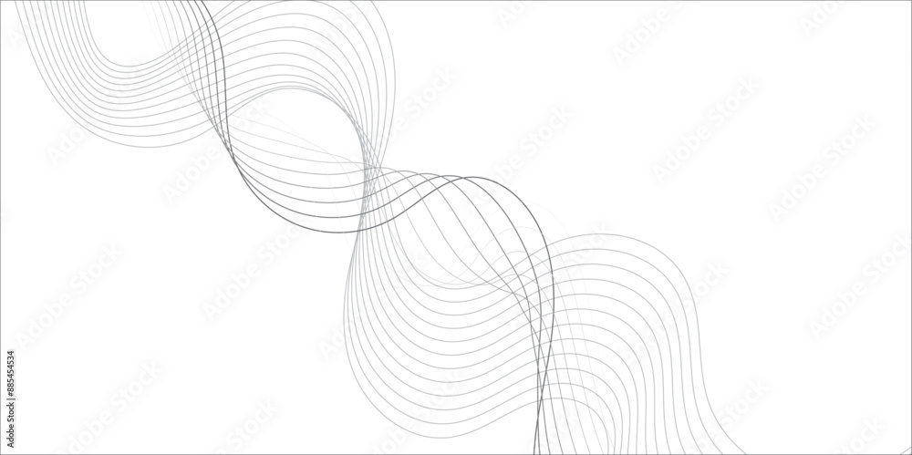 Abstract wave blend lines on transparent background. Design for banner ...