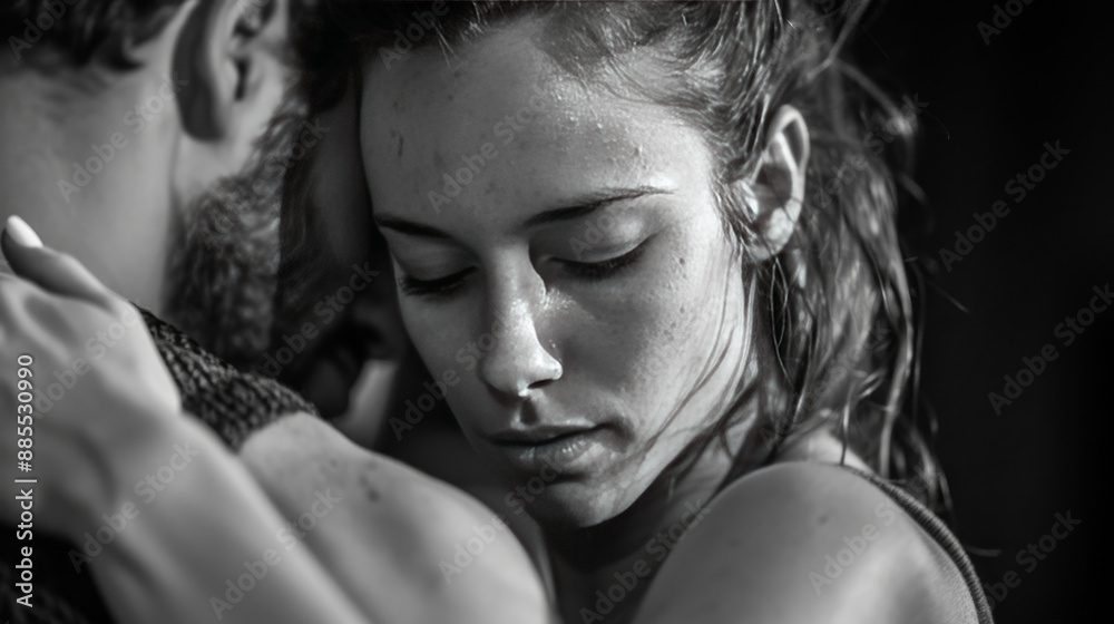 The faces of the dancers, showing intense focus, joy, and connection ...