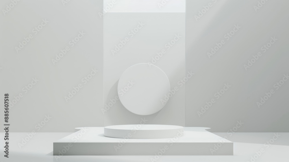 high quality artwork of a beautiful 3d generated clean and empty big ...