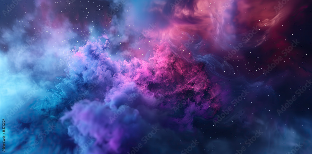 amazing nebula and space background with colorful smoke, nebulus, stars ...