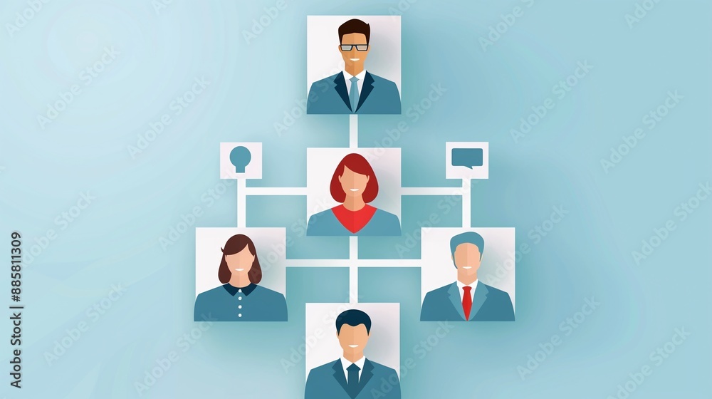 Modern employment concept illustrated through a structured ...