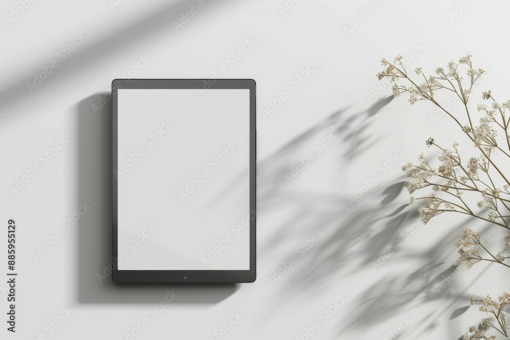 Aerial View of a Sleek E-Reader Model on a Flat Surface: The Perfect ...