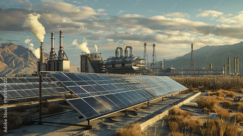 Renewable Revolution Solar Panels Illuminating the Future Amidst ...