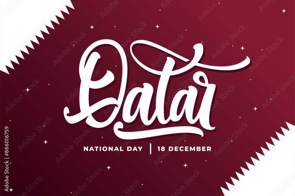 qatar lettering background vector design Stock Vector | Adobe Stock