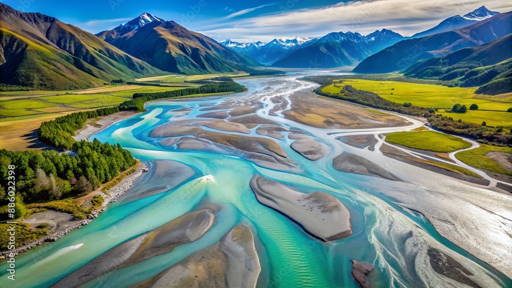 Serenity abounds in a majestic landscape of turquoise waters ...
