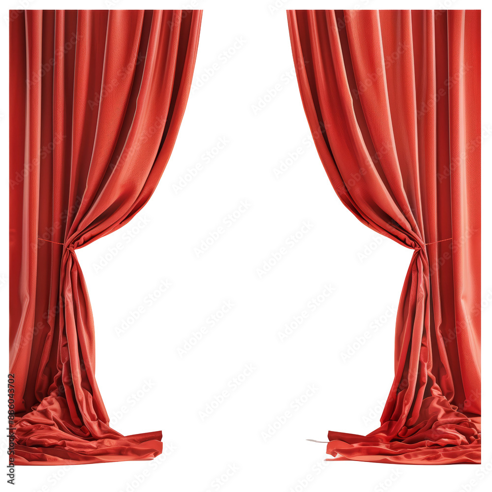 Coming Soon Poster with Stage Curtains Isolated on Transparent or White ...