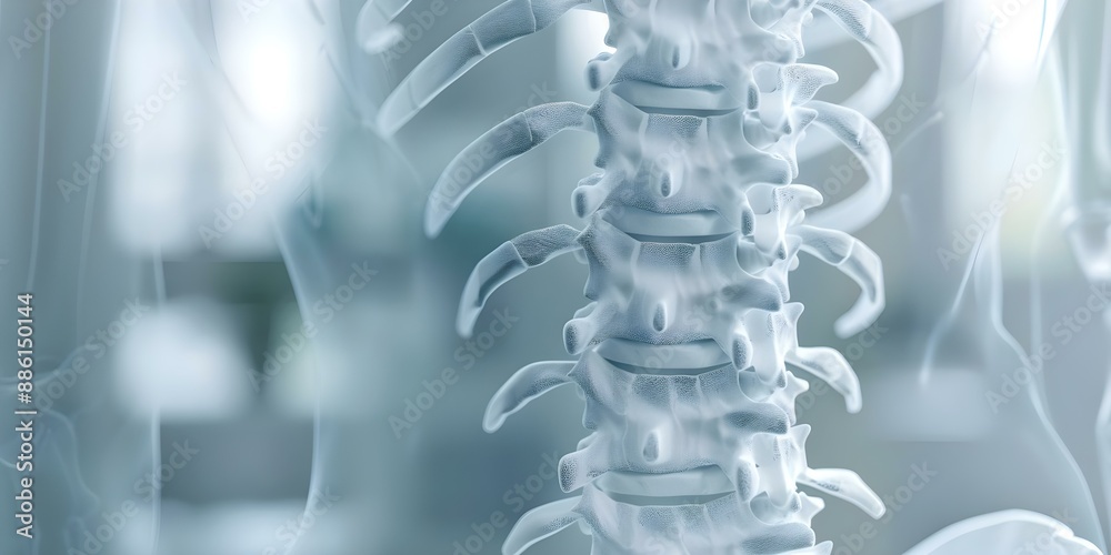 X-ray of a Man's Spine Showing Disc Herniation in Natural Light from ...