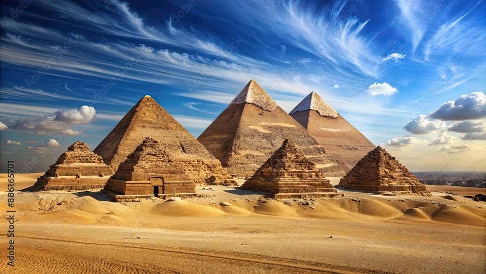 Original look of the Egyptian Pyramids, Egypt, ancient, architecture ...