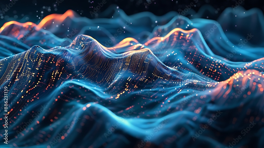 Create an abstract soundwave visualization, representing the fusion of ...