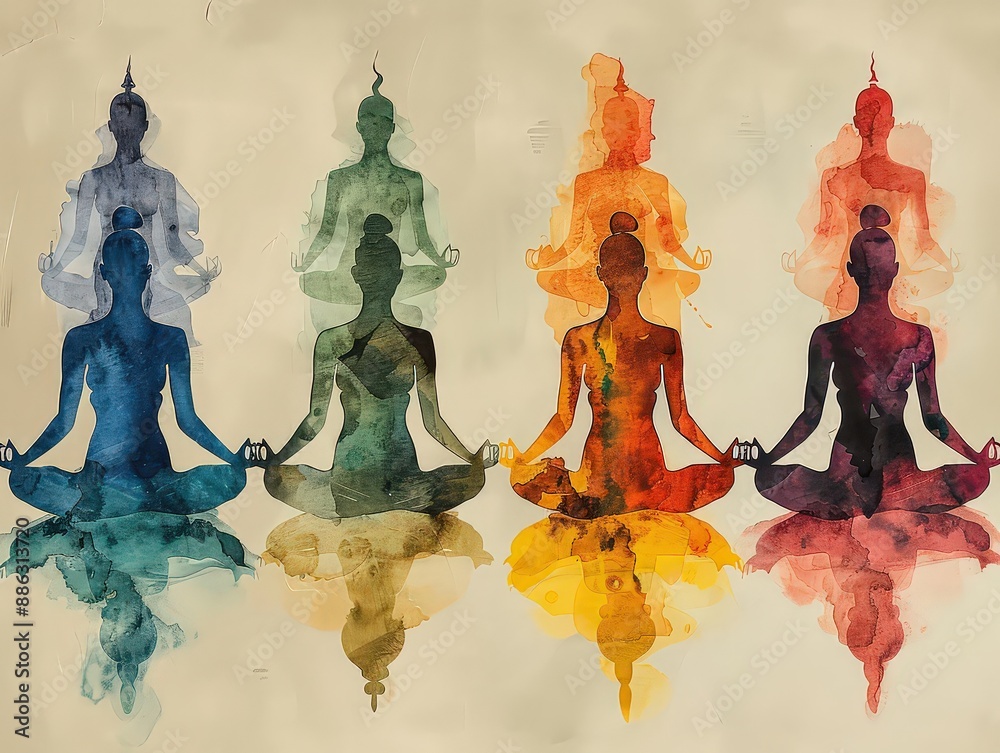 various meditative postures and yoga poses that enhance spiritual ...