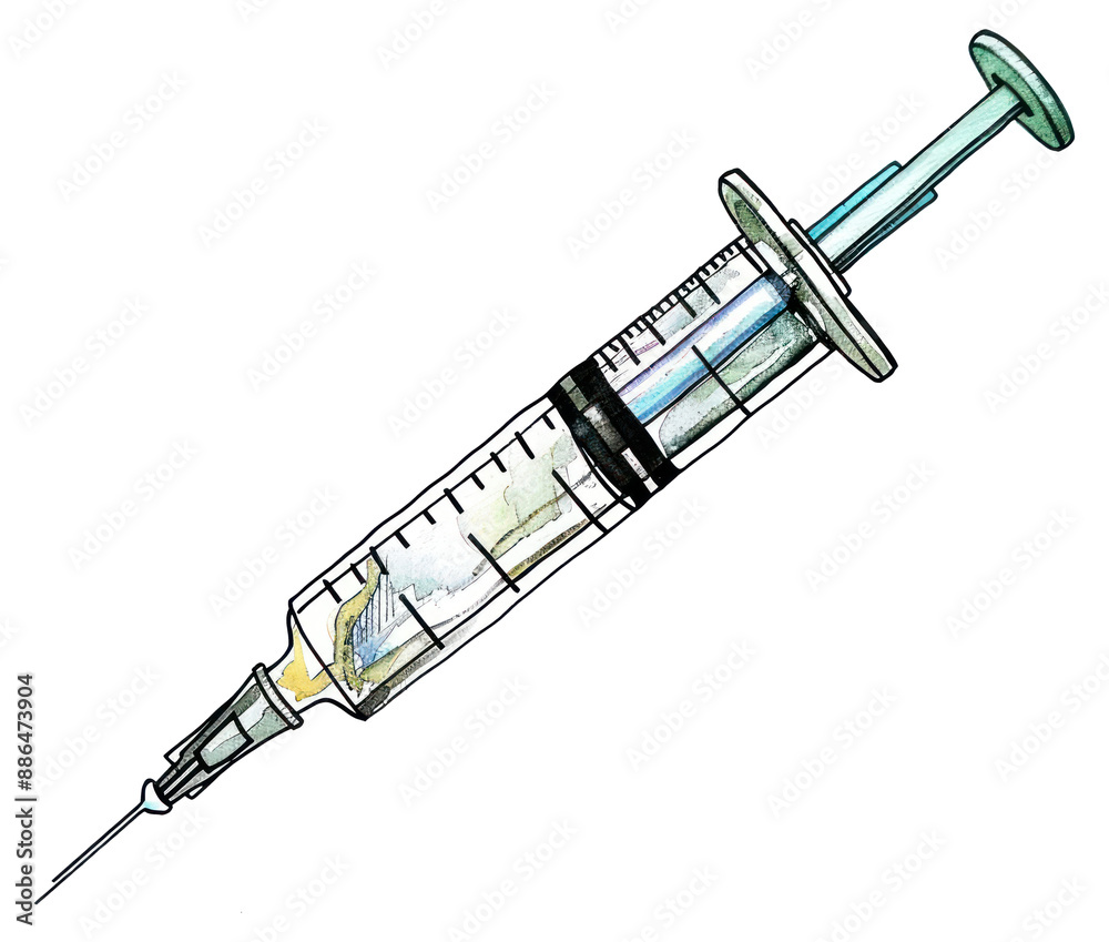 PNG Hand-drawn sketch syringe injection medicine weaponry. Stock ...