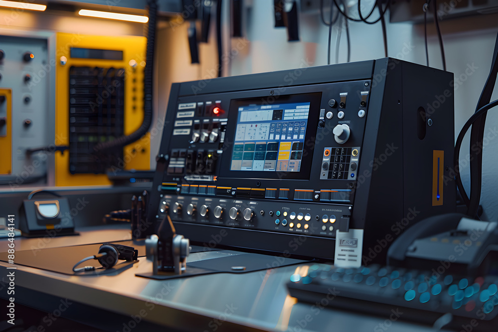 Modern High-Tech Device in Professional Workspace with Accessories ...