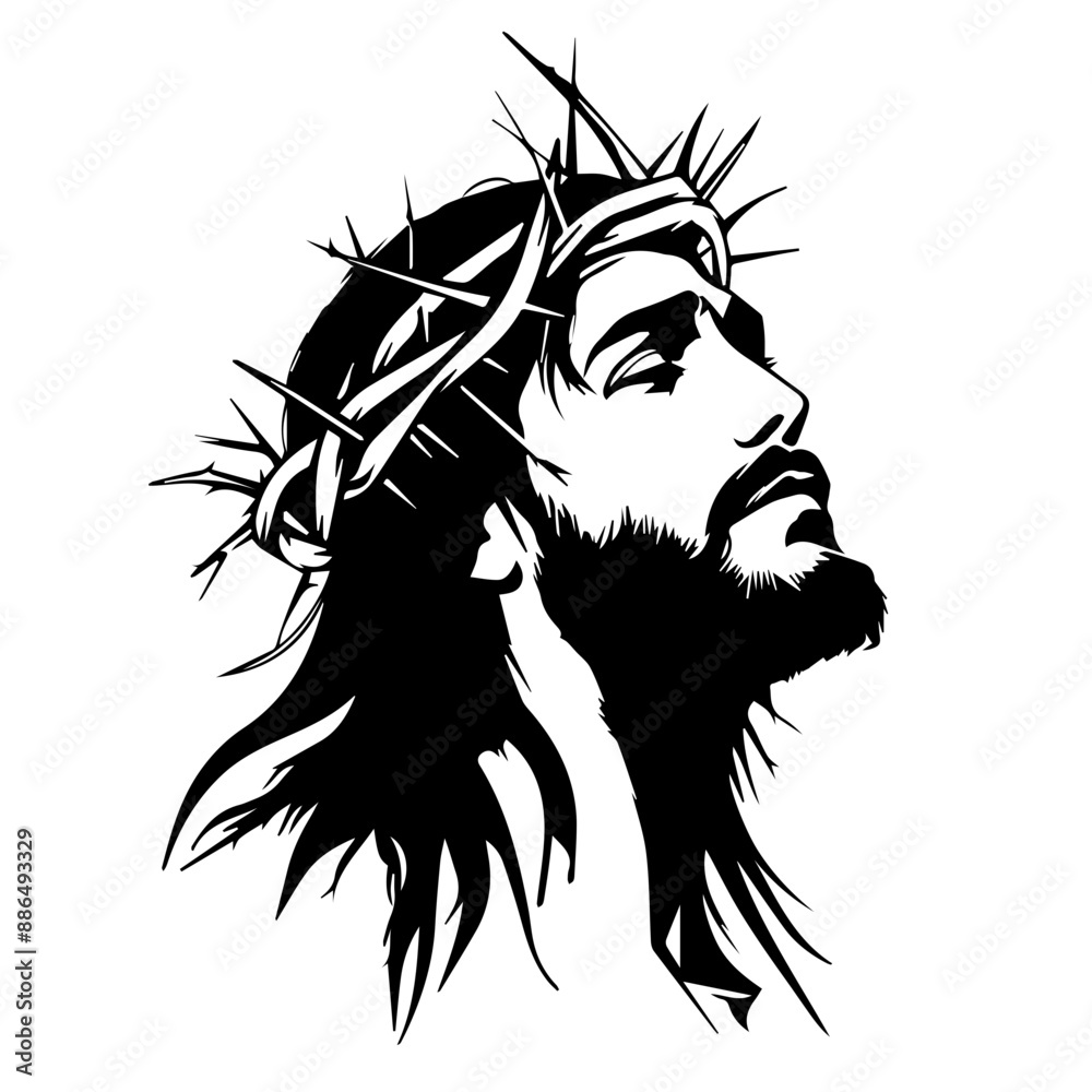 Jesus Christ SVG vector transparent background PNG clipart Stock Vector ...