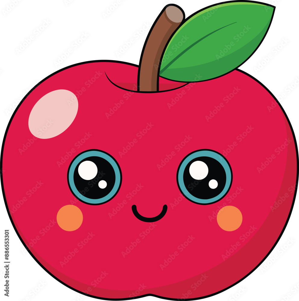 Image vectorielle Stock Apple Vector Illustration - Cartoon, Clipart ...