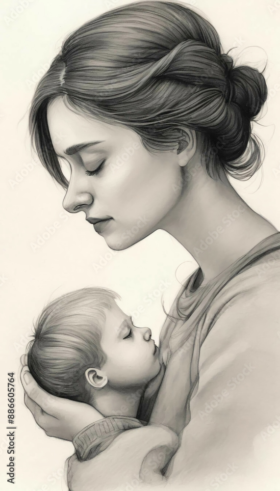 drawing with fine lines and shading, with an emphasis on capturing the ...