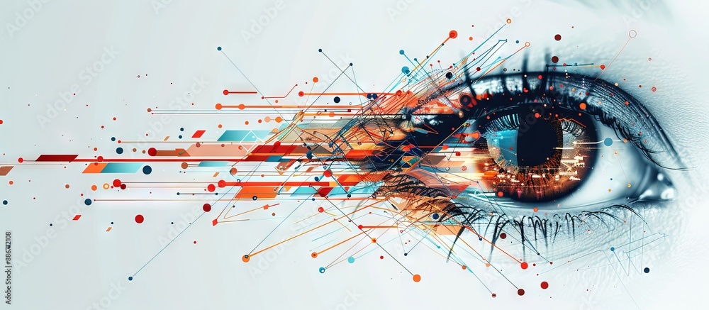 Abstract visual metaphor of an eye representing innovative AI and ...