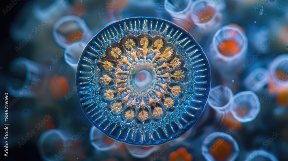 Marine diatom from genus Helicotheca tamesis The species is probably ...