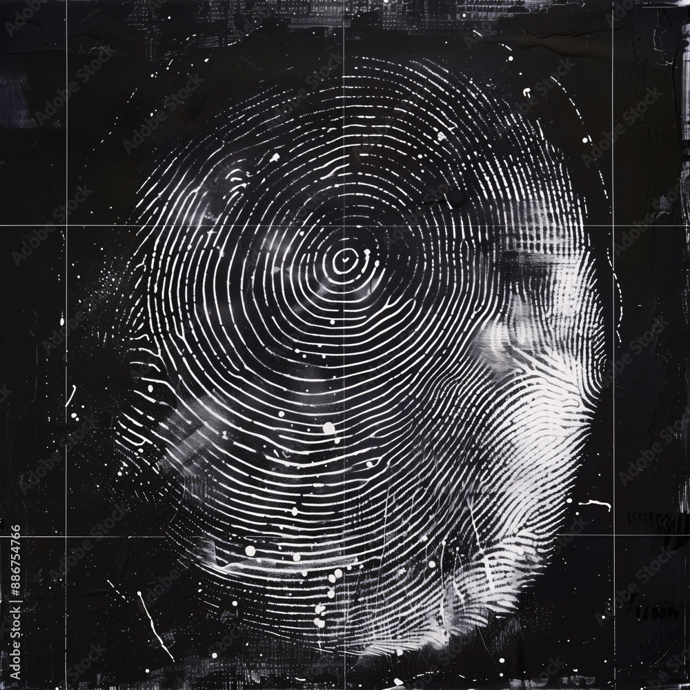 Fingerprint Morphing into Digital Map Revealing Hidden Potential Stock ...
