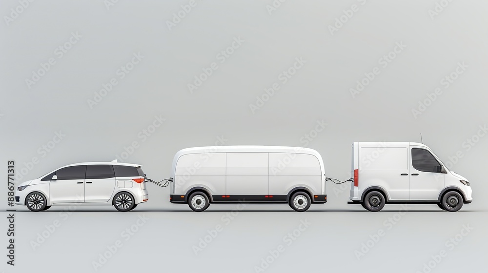 Illustration series depicting the evolution of transportation ...