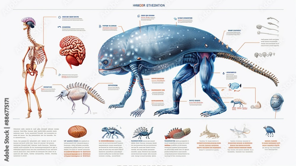 Infographic detailing the stages of human evolution, from early ...