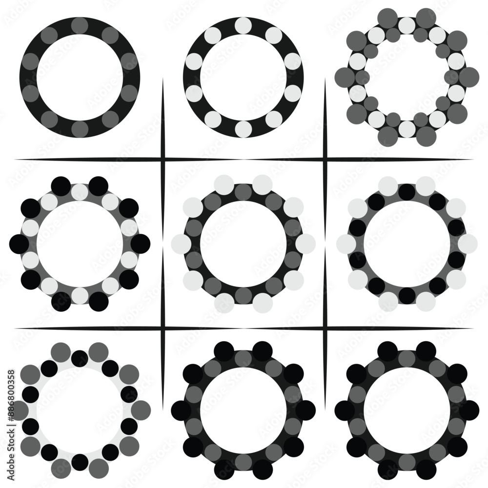 Vector de Stock sketch circle frame border. Simple doodle round ...