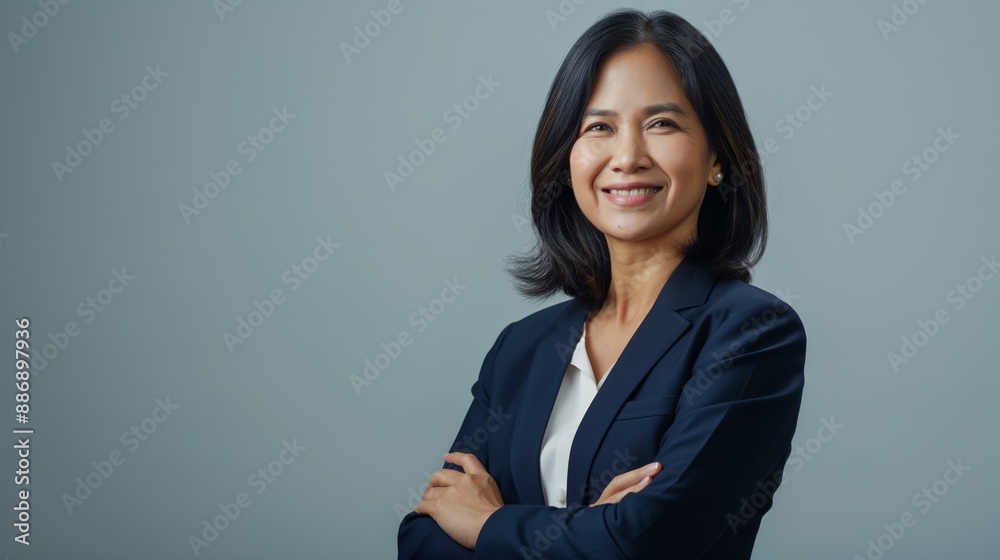 Confident MiddleAged Filipino Businesswoman in Professional Attire for ...