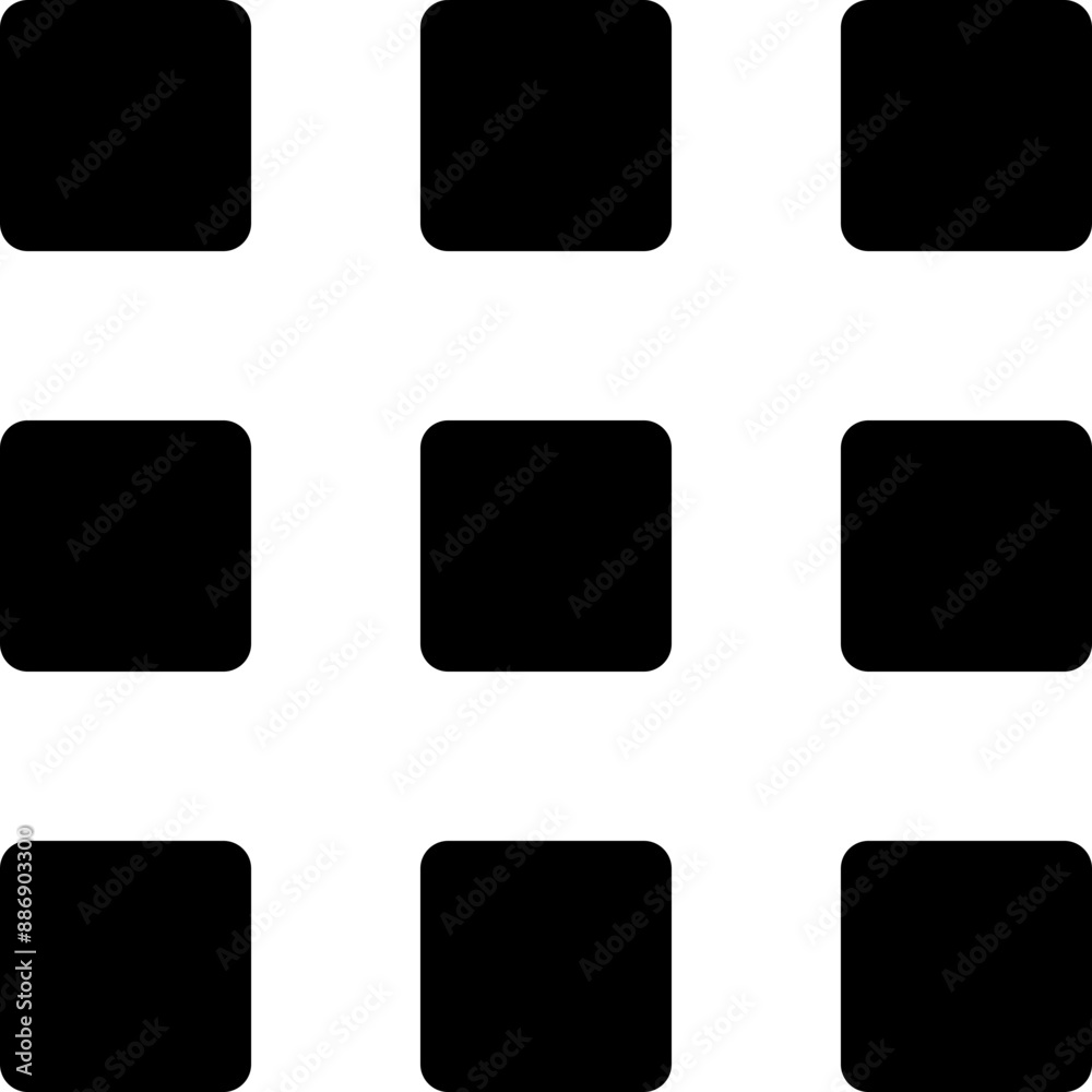 Menu icon black flat and line vector UI Design Elements. Interface ...