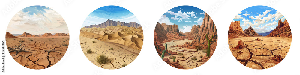 Arid Region clipart collection, symbol, logos, icons isolated on ...