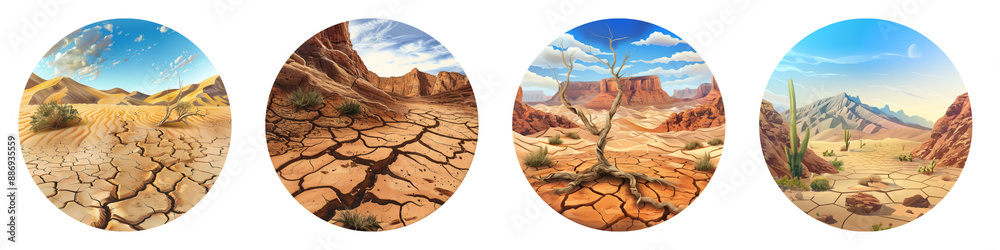 Arid Region clipart collection, symbol, logos, icons isolated on ...