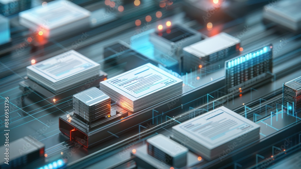 Automated Document Workflow Systems, Depict the efficiency of automated document workflow ...